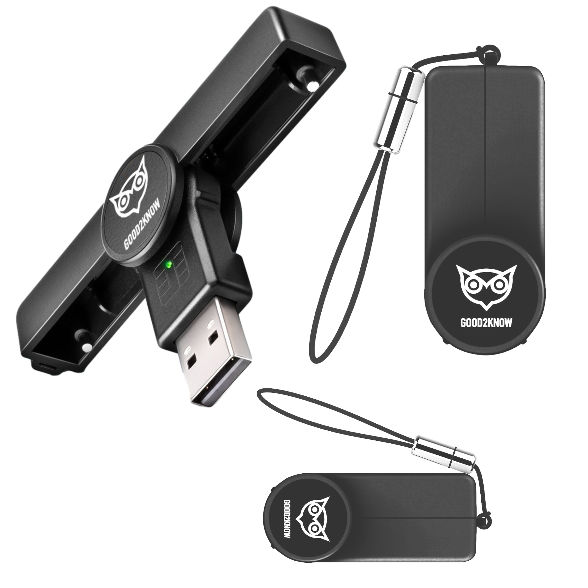 eID Kaartlezer Mini USB A Id Lezer België Zwart(G2K-56)